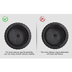 Kenwi Living Electric Mason Jar Vacuum Sealing Kit with Wide and Regular Mouth Lids, Vacuum Sealer for Canning Jars and Food Storage, 2024 Automatic Stop Version, Black