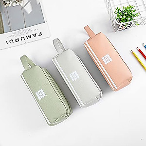 Large Capacity Canvas Pencil Pen Case Stationery Pouch Pen Bag Stationary Case Organizer Cases Makeup Cosmetic Bag