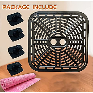 Air Fryer Grill Pan for 6.8QT COSORI Air Fryers, 9.02IN Square Upgraded Air Fryer Grill Crisper Plate Tray, Air Fryer Griller Rack Grate Grid Insert Pan for 6.8 Quart COSORI Air Fryers, Nonstick