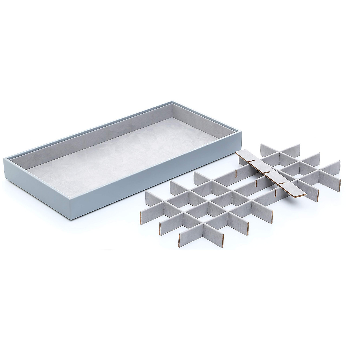 ORIGIA Magic Stackable Jewelry Trays Closet Dresser Drawer Organizer for Accessories, Gadgets & Cosmetics, Storage Display Showcase Holder Box, Set of 3