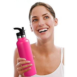 RRegeny Straw Lid for Hydro Flask Standard Mouth,Straw Lid Compatible with Hydroflask Standard Mouth 18 21 24 oz, Top Sport Cap with Fixed Handle for Hydroflask Straw Lid