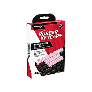 HyperX Rubber Keycaps – Gaming Accessory Kit, 19 Keys, English (US) Layout, Pink