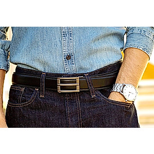 KORE Men’s Full-Grain Leather Track Belt | “Excel” Alloy Buckle
