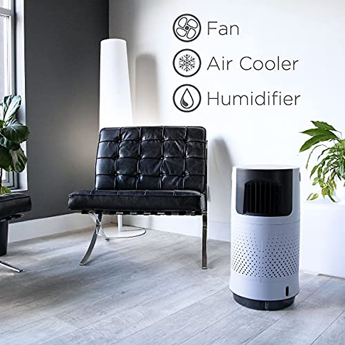 Briza Air Cooler - Evaporative Air Cooler - Swamp Cooler - Air Cooler Fan - Air Cooler for Room - Great for Livingroom, Bedroom, Office - 8 Liter Water Tank - 80° Swing Oscillation - 3 in 1 - Remote Included - 3 Speed Fan