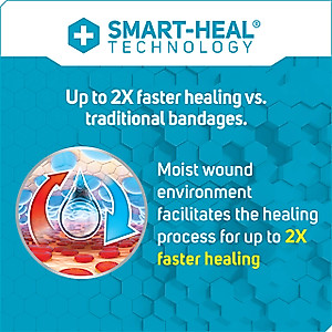 Care Science Hydrocolloid, Large, 2.3 in x 3 in, 4CT | 100% Waterproof Seal Promotes Up to 2X Faster Healing, Reduces Scarring, Drug-Free Pain Relief