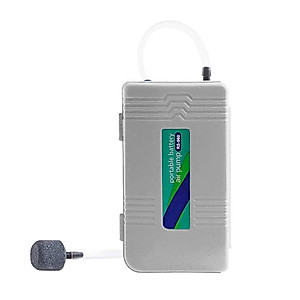 Odowalker Portable Aquarium Oxygen Pump 2 D Batteries Powered Air Pump Backup Fish Tank Air Bubbler Power Fish Savior,Aquarium Aerator for Outdoor Fishing