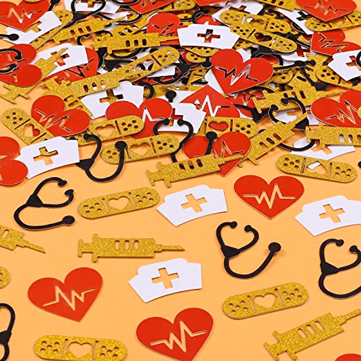 200 Pack Nurse Confetti - Nurse Party Table Decorations for Nursing Medical School Graduation Nurse Week Decor Retirement RN Party Supplies