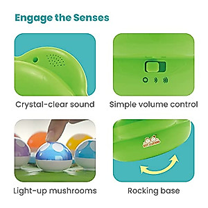 BEST LEARNING Mushroom Garden - Interactive Educational Light-Up Toddler Toys for 1 to 3 Years Old Infants & Toddlers - Colors, Numbers, Games & Music for Kids - Ideal Baby Toddler Toy Gifts