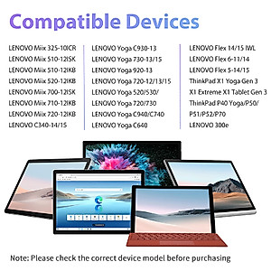 Digital Pen for Lenovo Touchscreen Laptop, Active Capacity Stylus Pen for Lenovo ThinkPad x1 Yoga Miix IdeaPad Flex 5/6 with 2048 Levels of Pressure