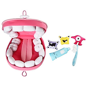 KAKIBLIN Educational Plush Toy, Preschool Educational Plush Toys for Kids, Teaching Kid How to Protect Teeth and Learning What in Their Oral