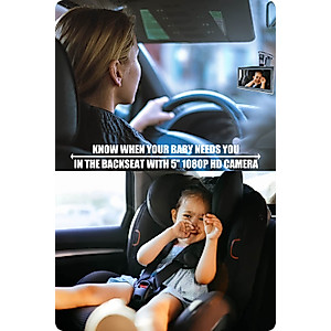 Baby Car Camera,HD1080P Monitor Car Mirror,Baby Rear Facing Seat Full View Infant Child Monitor Crystal Night Vision Goldencivetcat