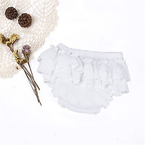 JELEUON 3 Pack of Little Baby Girls Boys Cotton Linen Blend Cute Bloomer Shorts 18-24 M