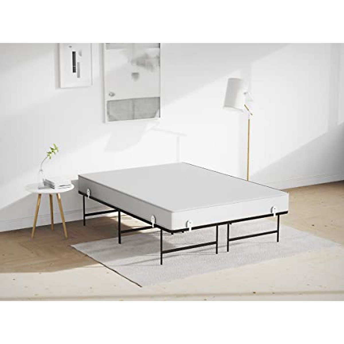 DiaOutro Bed Frame Non Slip Mattress Gaskets, 6 PCS Keep Mattress in Place, Wide Applicability Mattress Holder Easy to Assemble, Adjustable Anti-Slip Baffle Fit for Most Bed Frames, White