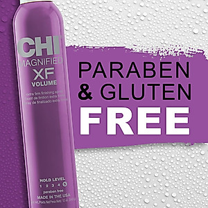 CHI Magnified Volume XF Finishing Hair Spray, Boosts Volume & Body For Maximum Fullness, Builds Resilience & Strength & Adds Shine, Extra Firm, 12 Oz