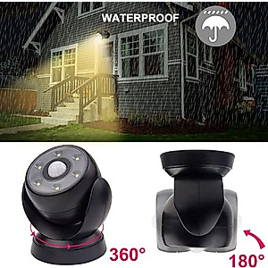 BIGLIGHT Battery Operated Motion Sensor Spotlight, Wireless LED Flood Light Outdoor, Super Bright Waterproof Security Lighting, Motion Uplight for Wall Front Door Shed Hallway, 200 Lumens