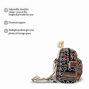 ECOBAWA Hemp Mini Backpack for women Adjustable shoulder strap Mini Bag Washable Lightweight Casual Daypack (Brown)