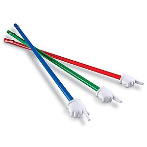 Learning Resources 24-Inch Hand Pointers, Whiteboards, Presentation, Classroom Accessories, Teacher Aids, Set of 3, Grades PreK+, Ages 3+