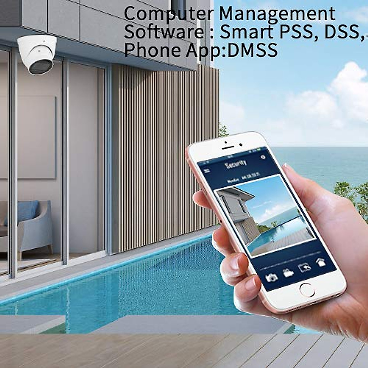 EmpireTech Smart 2MP AI Low Light 2.7mm–13.5mm Motorized Lens Turret Starlight IP IR Camera SMD Plus,POE Power Support,Vehicle and Human Detection,Built-in Mic,IP67 Weatherproof IPC-T3241T-ZA