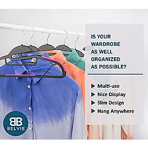 Pink Color Plastic Clothes Hangers (20 Pk) Non Slip Rubberized U-Slide Hanger, Ultra Thin Space Saving Suit Hanger, Non Slip Pants Hanger, Strong & Heavy Duty Plastic Coat Hanger, Strap Hooks.