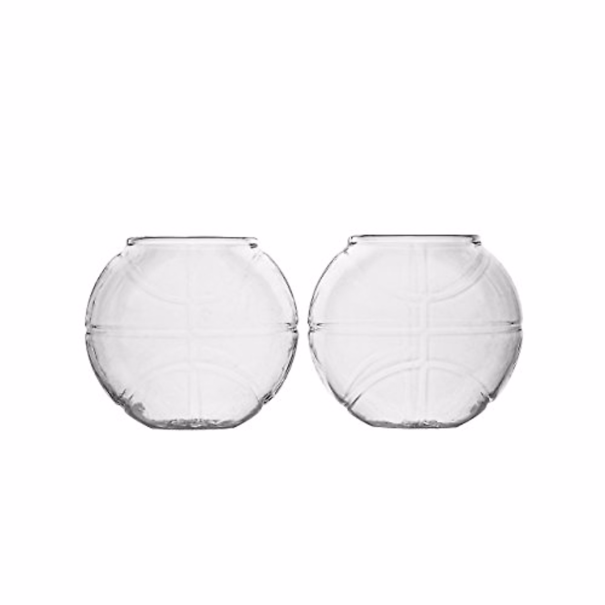 Basketball Whiskey Glass - Rocks Glass for Rum, Tequila, Scotch, Glasses- Whiskey Gifts - 10oz Cocktail, Lowball, Old Fashioned Glass (Set of 2) Unique Bar Decor & Bourbon Gifts by Prestige Decanters