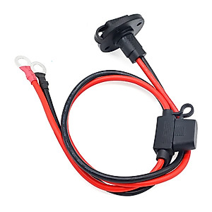 39.3" 10AWG SAE to O-Ring Connector Extension Cable Connector with 5 fuses, Compatible with Solar Generator maintainer Solar Generator for Battery Charger RV Traction Motor