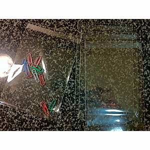 UNIQUEPACKING 100 Pcs 3 5/8 X 5 1/8 Clear A1 4bar Card Resealable Cello Cellophane Bags