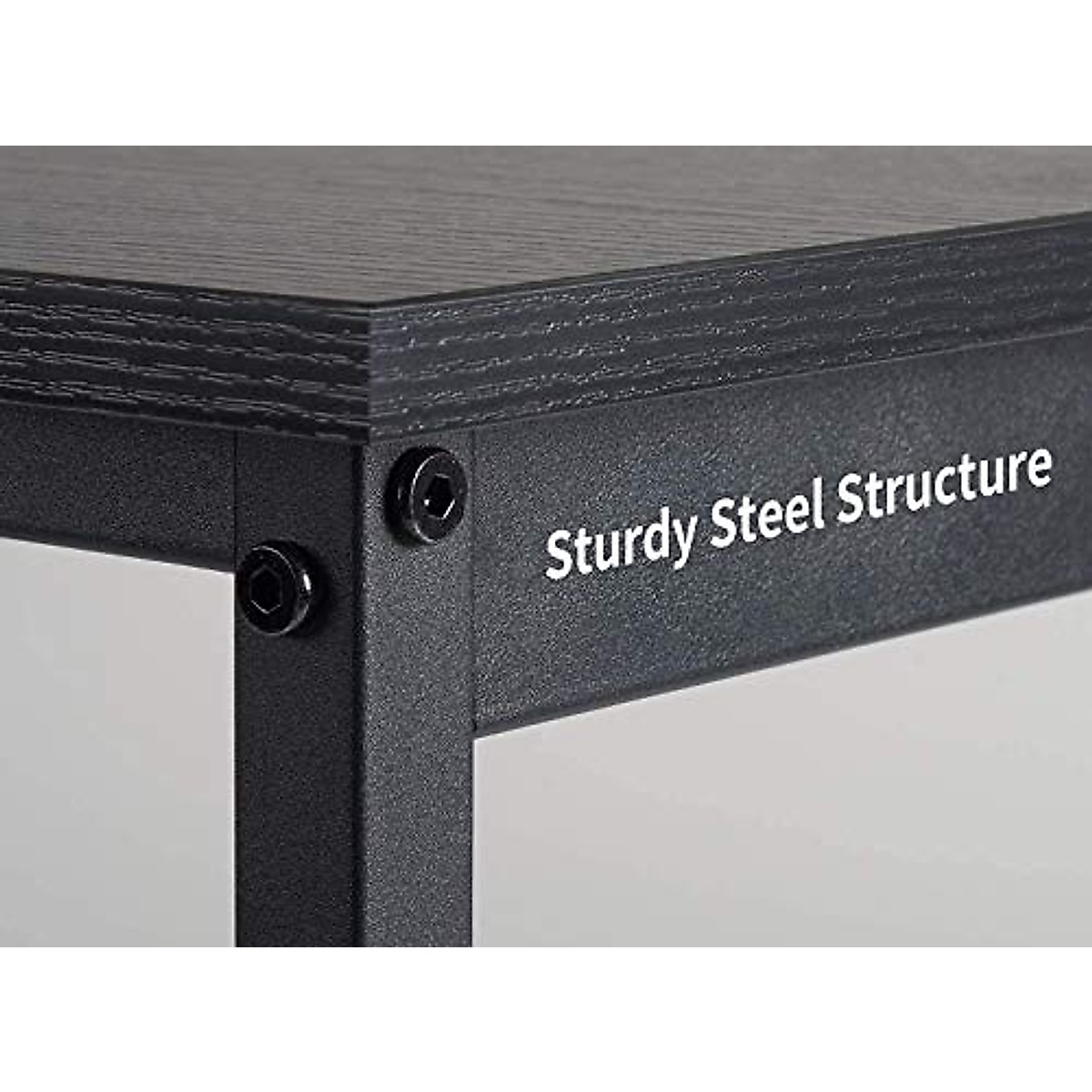 Cubiker Computer Desk 40 inch Home Office Writing Study Desk, Modern Simple Style Laptop Table with Storage Bag, Black