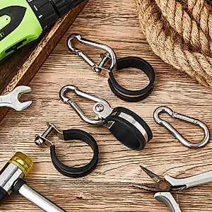 Hanger Bracket Assembly Stainless Steel Clamp Semi Truck Accessories for Semi Truck Tractor Trailer 3-in-1 Wrap Air Hose Lines (4 Sets)