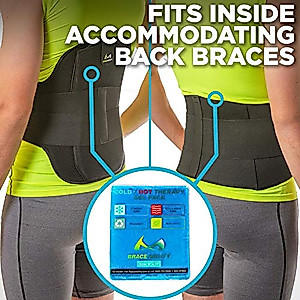 BraceAbility Reusable Heat/Ice Pack for Injuries | Kid Friendly, Flexible Hot and Cold Therapy Gel Compress, Large Microwavable Hip Wrap, Back or Knee Pain Aid, Medical Surgery Icing Bag (9" x 11")