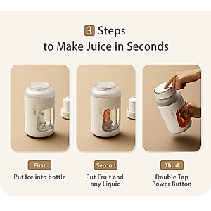 Portable Blender for Protein Shakes, 21oz, USB-C Rechargeable Blender with 10 Blades, Blender for Shakes and Smoothies, Leakproof and Reusable, Suitable for Travel, Home, Office, Gym