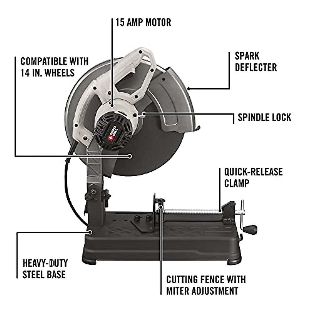 PORTER-CABLE Chop Saw, 15-Amp, 14-Inch (PCE700)