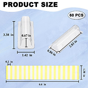 60 Pcs Lip Balm Pouches Plastic Money HolderClear Lipstick Holder Clear Plastic Domes for Gift Card DIY Crafts with Double Side Tape