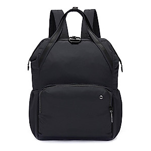 Pacsafe Women's Citysafe CX 17L Anti Theft Backpack-Fits 16 inch MacBook Pro, Econyl Black, One Size