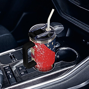 Vintage U.S.A And Tennessee State Flag 40oz Water Bottle Double Wall Insulated Tumbler with Handle Leakproof Travel Mug Black-style