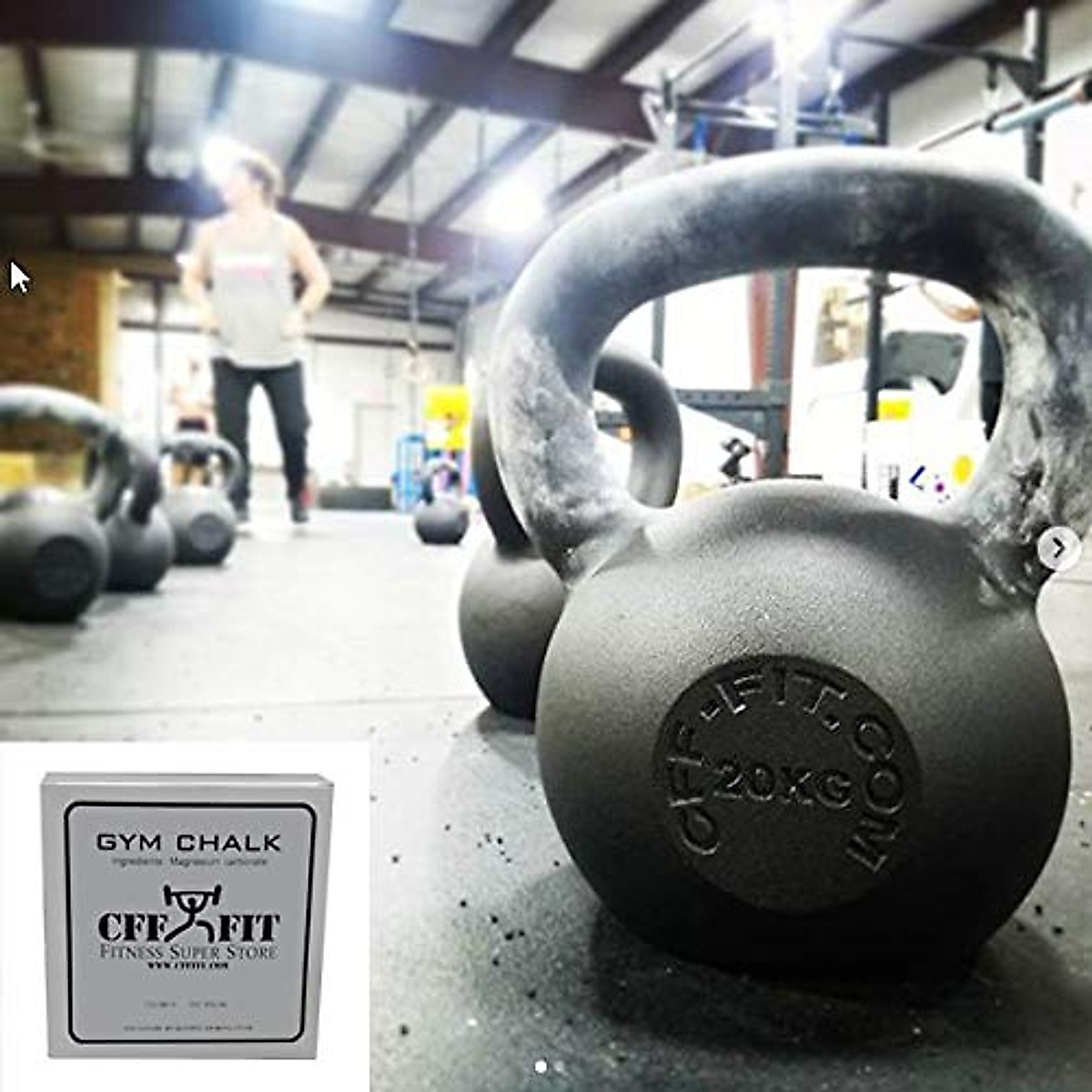 CFF Premium Chalk - 1 lb. Box - Magnesium Carbonate Weightlifting, Climbing, and Gymnastics Chalk