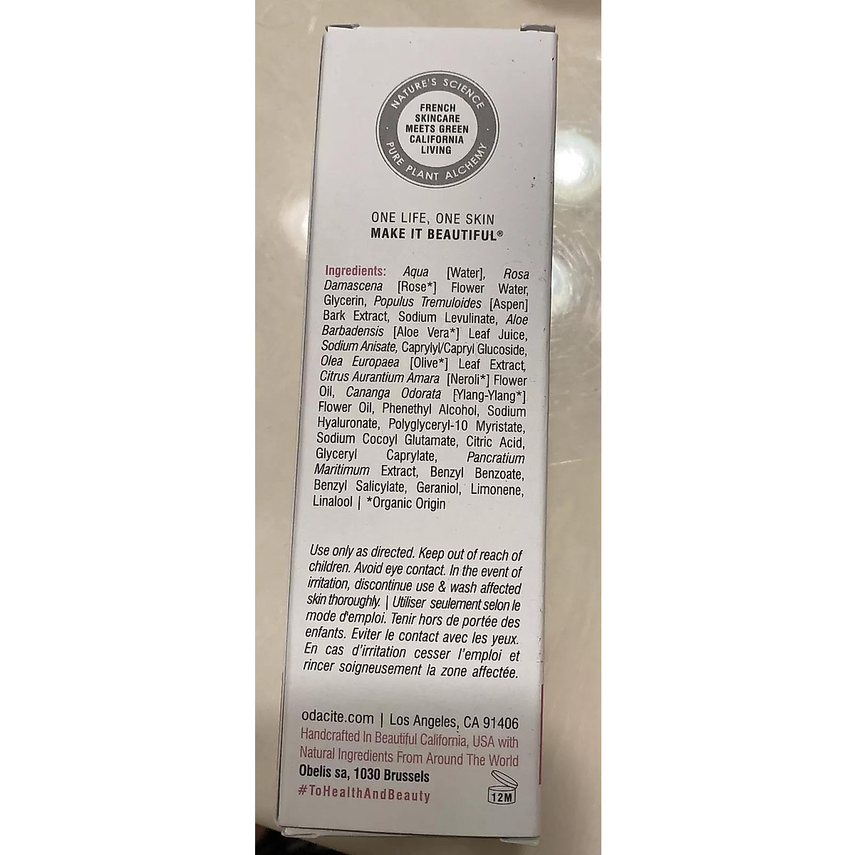 Odacité | Rose + Neroli Hydra-Vitalizing Treatment Mist | Quickly Hydrates and Balances Skin | 1.69 oz