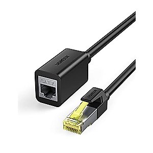 UGREEN Ethernet Extender Cable 6FT, Cat 7 Extension Network Cable 10Gbps RJ45 Male to Female LAN Patch Cord Compatible for Router Modem PC Laptop PS5 Xbox Smart TV 6FT