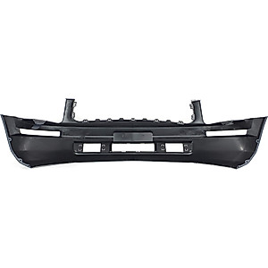 Evan Fischer Front Bumper Cover Compatible with 2005-2009 Ford Mustang, Primed For Models With Fog Light Holes With turn signal light holes With Pony Package FO1000574