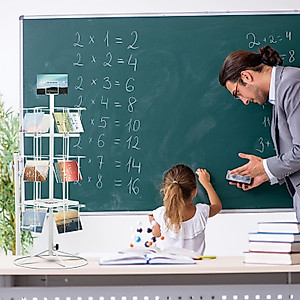 Zonon 2 Pcs 12 Pocket 3 Tier Metal Rotating Card Display Stand for 5"x7" Cards Rotating Countertop Greeting Card Rack Spinning Postcard Greeting Card Holder for Grocery Stores Retail Floor Showcase