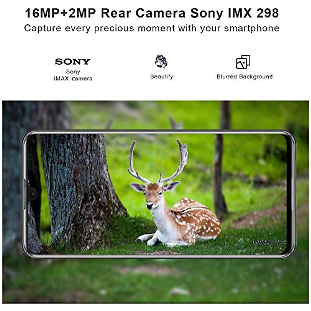 OUKITEL K9 Unlocked Cell Phone,7.12" FHD+ Screen 64GB ROM+4GB RAM Smartphone 16MP+8MP Dual Camera 6000mAh Battery Unlocked Cell Phones,Support OTG