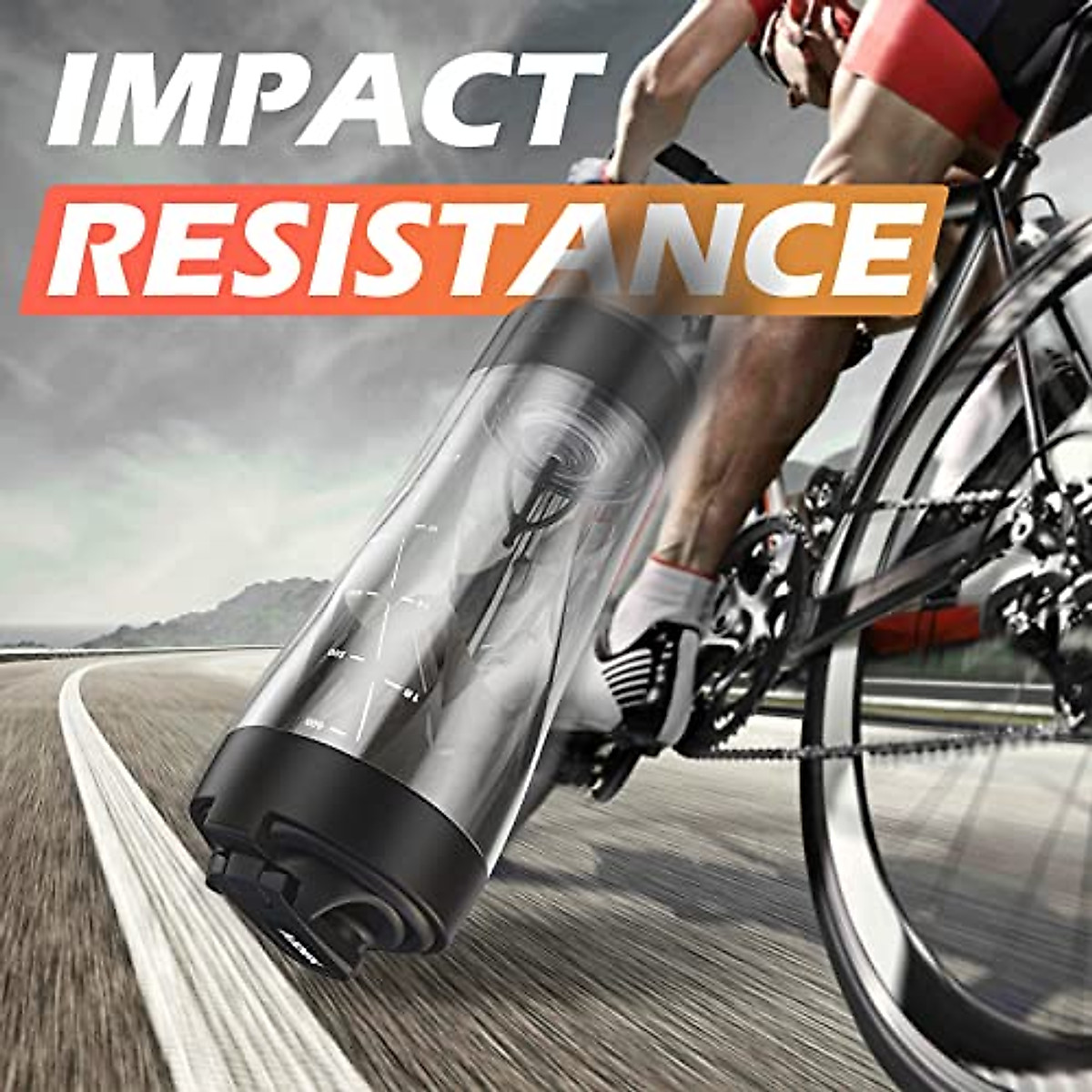 Aidek Electric Shaker Bottle 22oz Bottle for Protein Mixes, Rechargeable, BPA-Free - Black