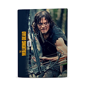 Head Case Designs Officially Licensed AMC The Walking Dead Daryl Lurk Daryl Dixon Graphics Vinyl Faceplate Sticker Gaming Skin Case Cover Compatible with Sony Playstation 5 PS5 Disc Edition Console