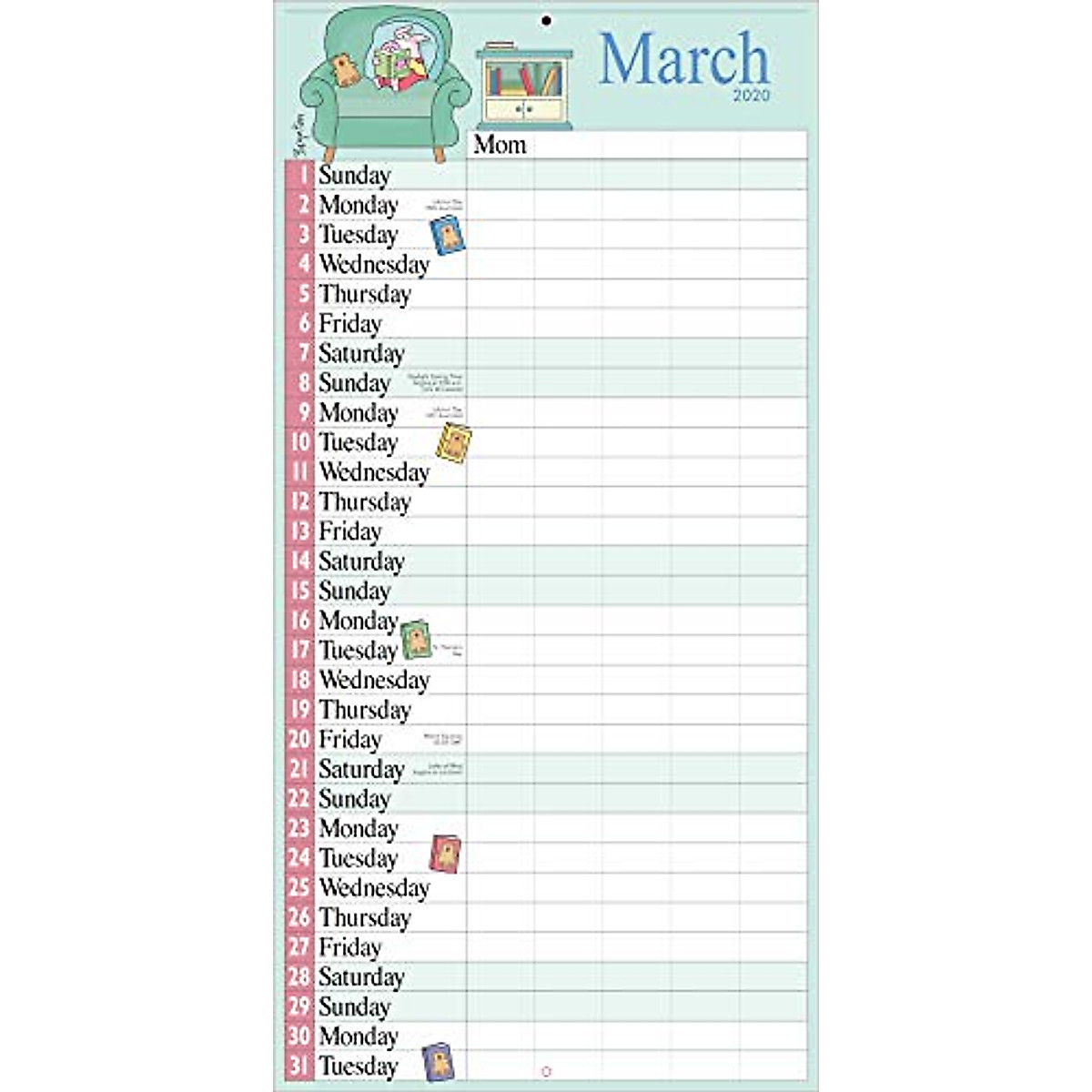 Mom's Family Wall Calendar 2020