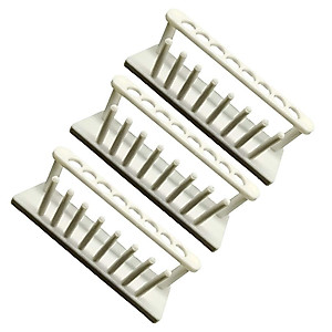 POPETPOP 3pcs and Rack - Holder Aquarium with Tube Holes Glass Wells Test for Scientific Equipment Plastic -Well Storage White Portable Lab Tubes Organizer Drying