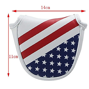 DBYAN US Flag Golf Magnetic Mallet Putter Head Cover for Putters Scotty Cameron, Taylormade, Titleist, Ping and Mizuno