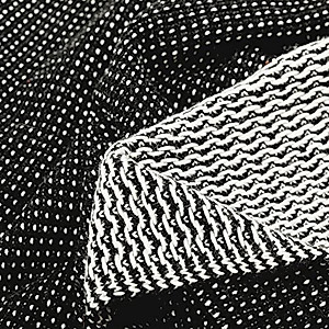 Snugtown Ombre Weave Cable Knitted Cozy Throw Blanket, Home Decorative Blanket Throw for Couch Chairs Bed, Black and White, 50 x 60 Inches