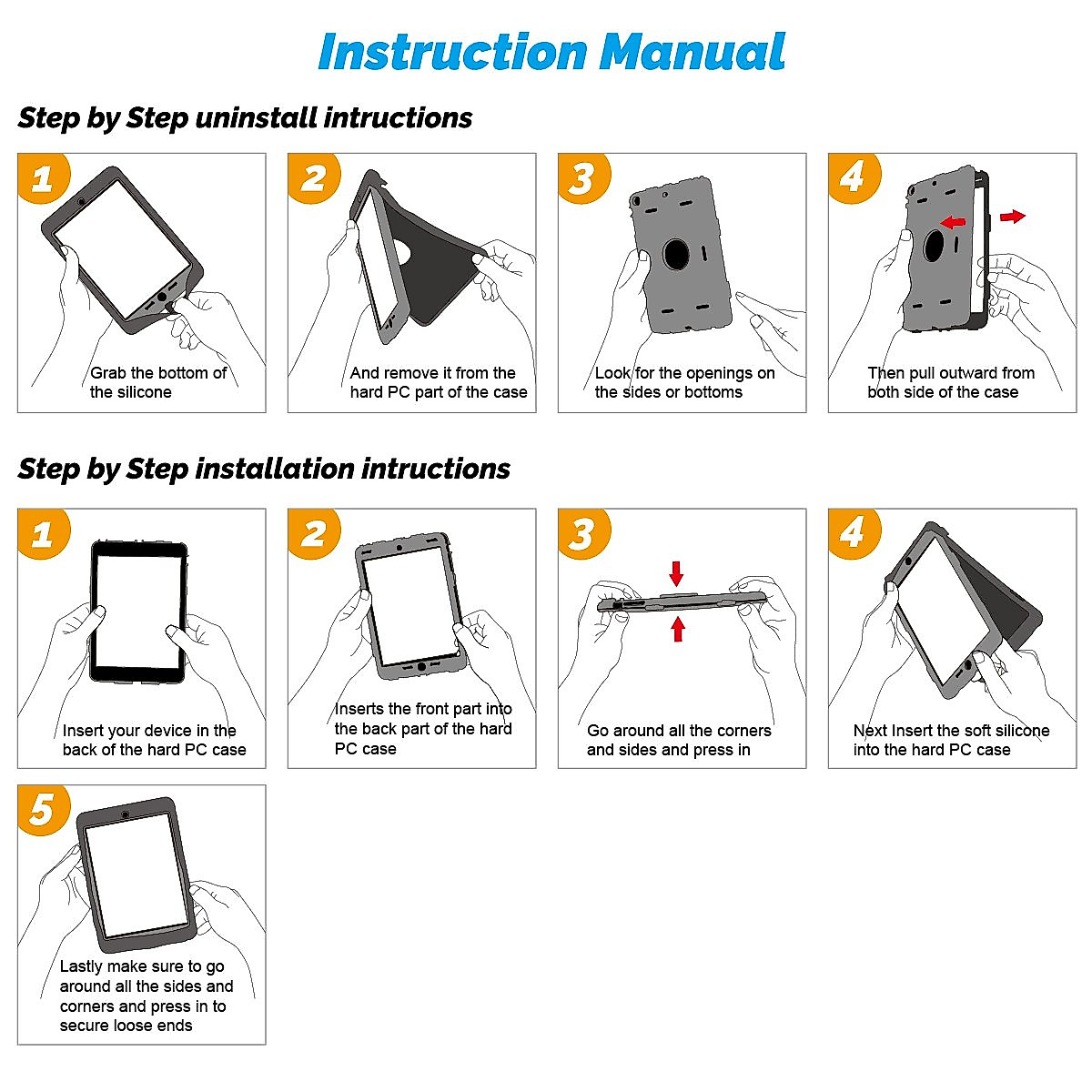 Hocase Compatible with iPad 5th/6th Generation Case, High-Impact Shock Absorbent Dual Layer Silicone+Hard PC Bumper Protective Case - Bright Yellow
