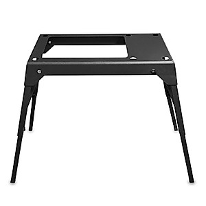 BSARTE Grill Griddle Stand Compatible for Blackstone 17” 22 inch Table Top Griddle, Outdoor Camping Cooking Station Worktable with Adjustable Leg and Side Shelf, BBQ Accessories