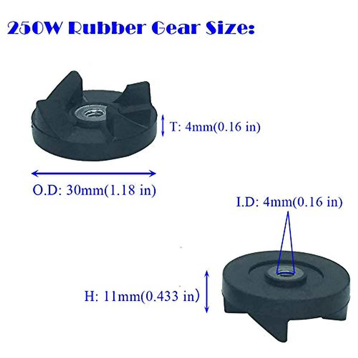 LONYE 250W Base Gear & Blade Gear Replacement Part for Magic Bullet Blender MB1001(Set of 2)