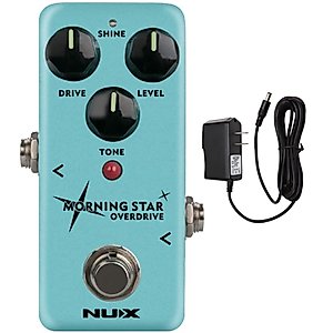 Briskdrop NUX Morning Star Overdrive Guitar Effect Pedal Bundle with Power Supply morningstarbundle1